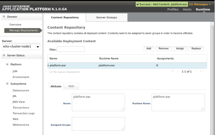 eXo in JBoss domain mode