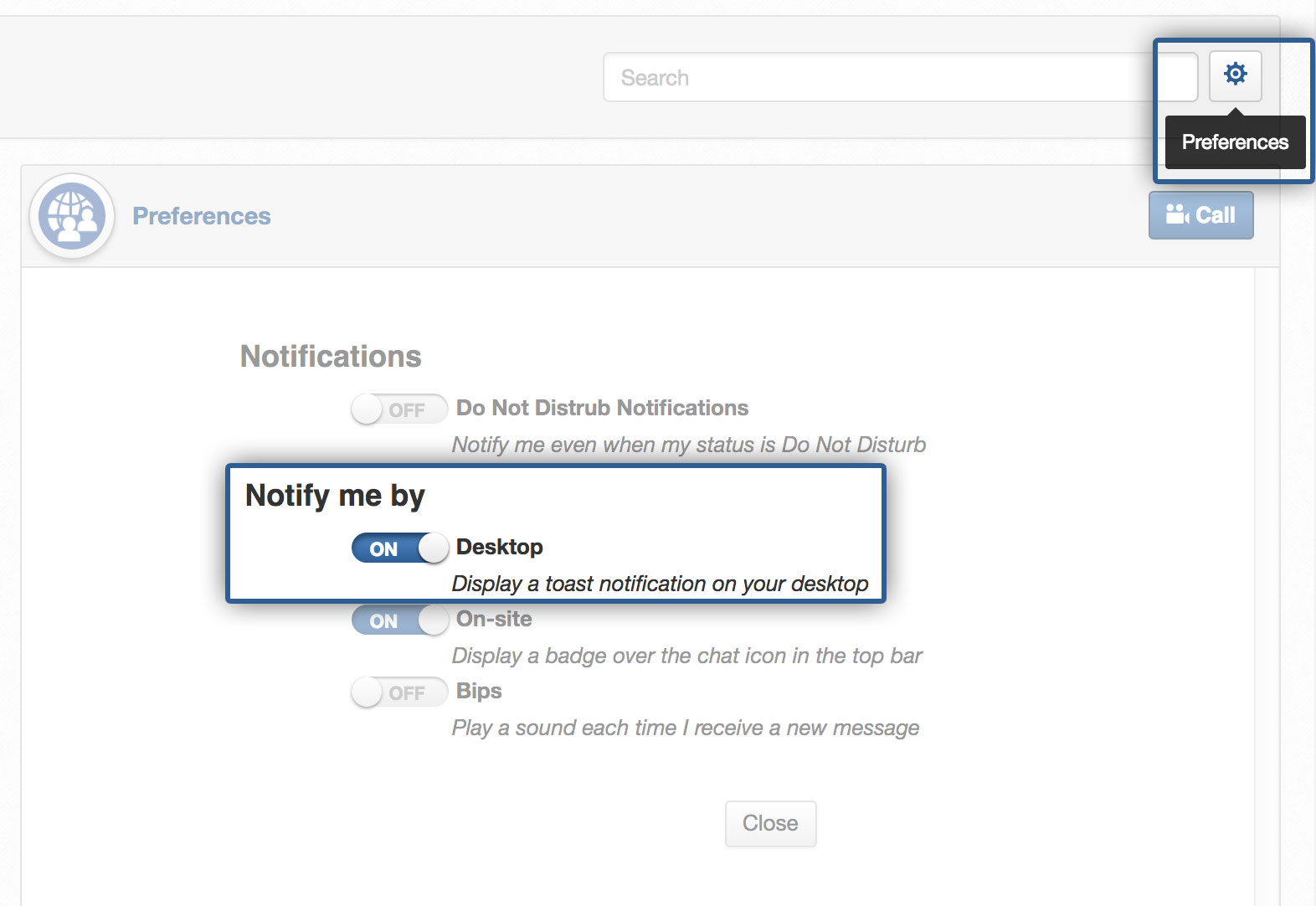 Desktop Notifications for eXo chat in the Platform 4.4