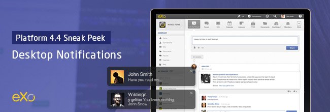 Desktop Notifications for eXo chat in the Platform 4.4
