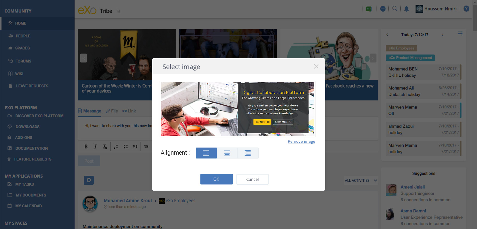 How to insert images in Microblogging? - Platform 5.0 Sneak Peek