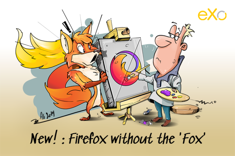 Firefox's new logo without the Fox - Cartoon of the week | eXo Platform