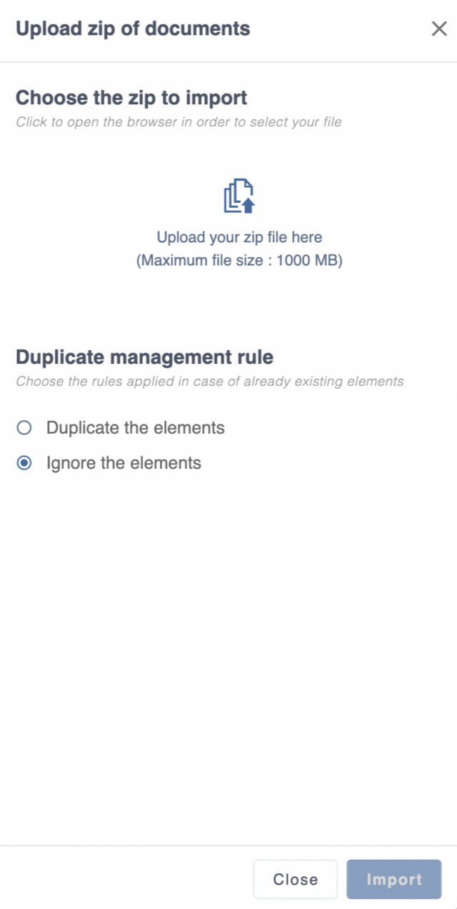 drawer-upload-zip-document-management - eXo Platform