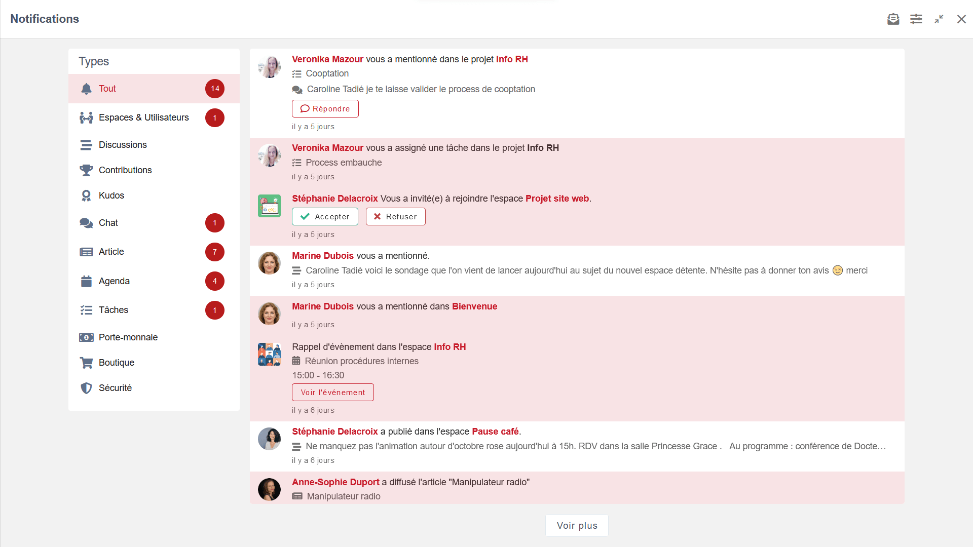 Zoom produit : aperçu du nouveau centre de notifications